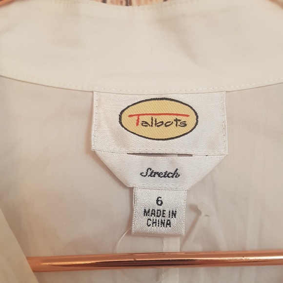 Talbots | Tops | Talbots White Blouse Size 6 | Poshmark